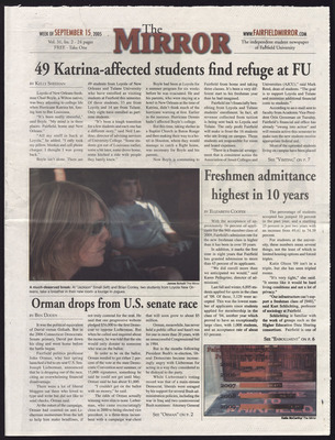 "Mirror - Vol. 31, No. 02 - September 15, 2005"